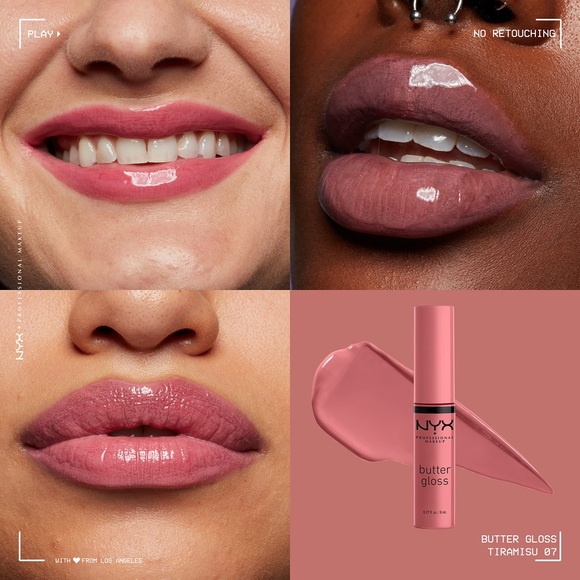 NYX | Makeup | 4 In Bundles New Nyx Butter Gloss Non Sticky Lip Gloss ...
